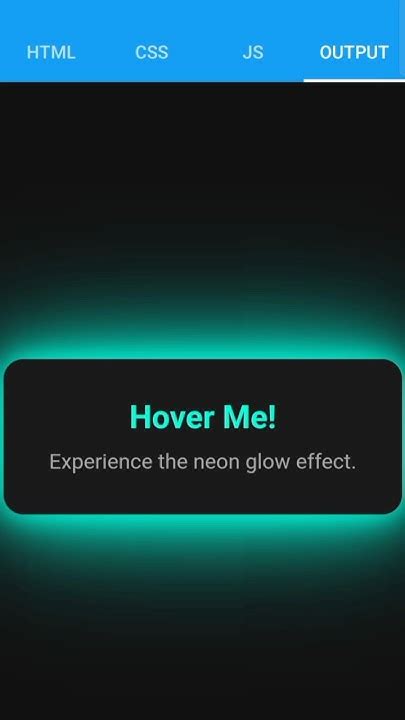 Neon Glow 🌟 Effect Using Css Coding Cssanimation Youtube