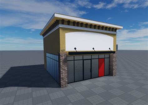 Small Unnamed Building Or Restaurant Clearly Development