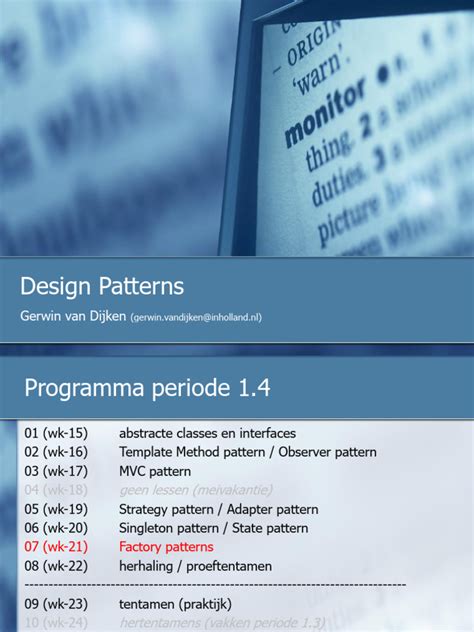 Presentatie Designpatterns Week6 Pdf