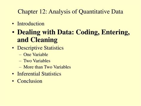 Ppt Chapter 12 Analysis Of Quantitative Data Powerpoint Presentation
