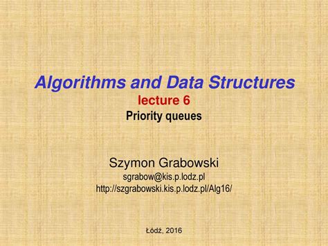 algorithms and data structures lecture 6 ppt download