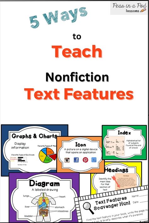 5 Ways To Teach Nonfiction Text Features Peas In A Pod Lessons