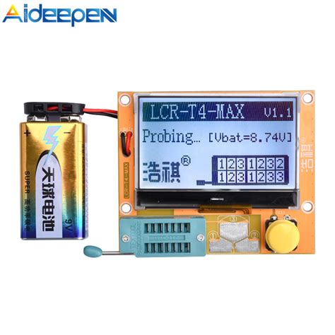 Aideepen Lcr T4 Max Transistor Tester Diode Triode Capacitance Esr Meter Mos Pnp Npn With