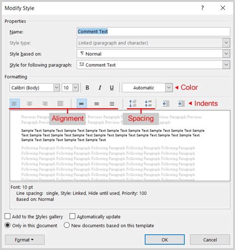 How To Change The Font And Font Size Of Comments In Microsoft Word