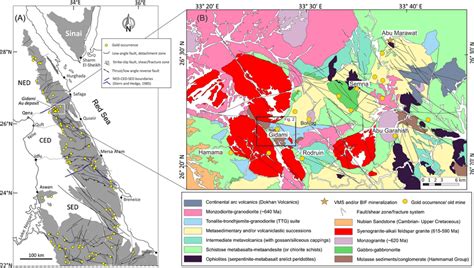 A Distribution Of Gold Occurrences In The Eastern Desert Of Egypt Download Scientific