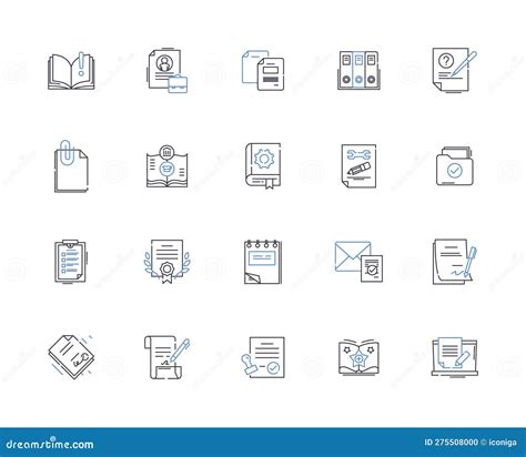 Written Releases Line Icons Collection Announcements Statements