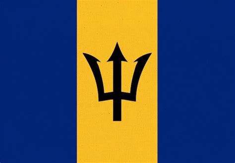 Premium Photo Flag Of Barbados On Fabric Surface Barbados National