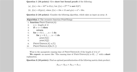 Solved Question 1 10 ﻿points Give Short But Formal Proofs