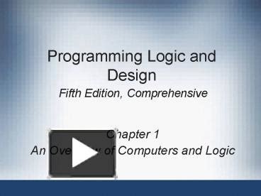 Ppt Programming Logic And Design Fifth Edition Comprehensive Powerpoint Presentation Free