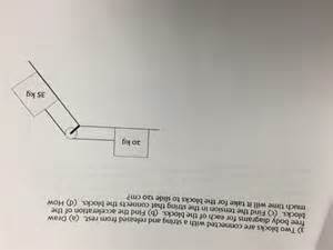 Solved Two Blocks Are Connected With A String And Released