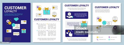 추천 마케팅 고객 충성도 브로셔 템플릿 레이아웃 전단지 소책자 선형 그림이있는 전단지 인쇄 디자인 잡지 연례 보고서 광고 포스터에 대한 벡터 페이지 레이아웃 디자인에 대한