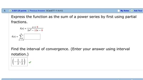 Solved Express The Function As The Sum Of A Power Series By