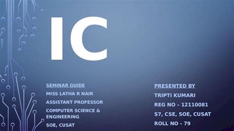 pptx 3d ic presented by tripti kumari school of engineering cusat
