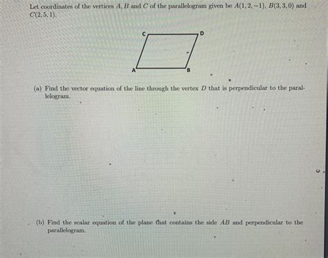 Solved Let Coordinates Of The Vertices A B And C Of The Chegg