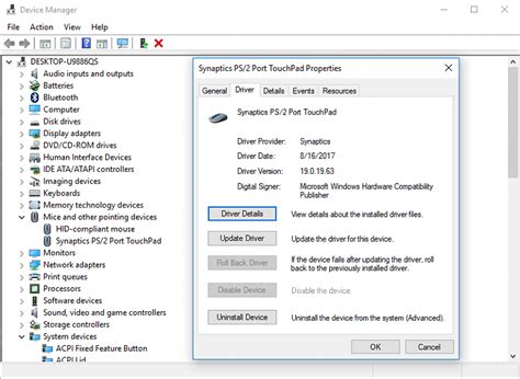 synaptics driver doesn t work on windows 10 pro windows 10 forums