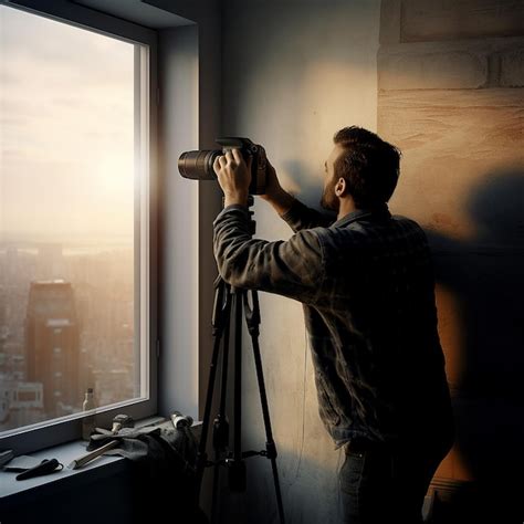 Premium Photo Man Installing Window With Human Fingers