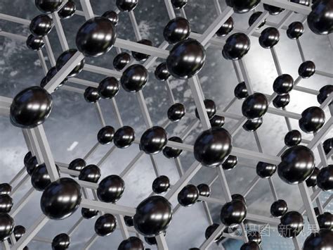石墨烯分子结构六方几何形式的三维渲染照片 正版商用图片18wpgw 摄图新视界