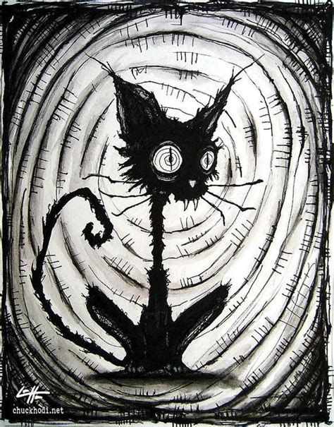 Print 8x10 Black Cat 3 Halloween Cats Stray Spooky Cat Halloween Creepy
