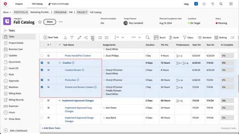 Work With Project Tasks Adobe Workfront
