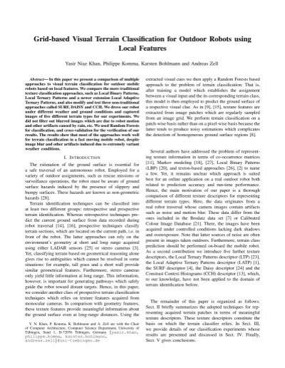 Grid Based Visual Terrain Classification For Outdoor Robots Using