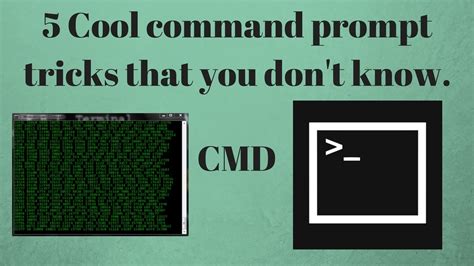 5 Cool Command Prompt Tricks That You Dont Know Windows 10 8 7 Vista Xp Youtube