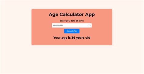 Age Calculator App Using Htmlandcss In Vanillajs With Source Code Sourcecodester