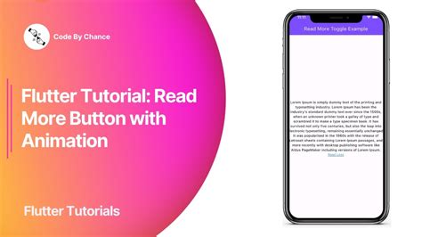 Flutter Tutorial Read More Button With Animation Flutter Tutorials