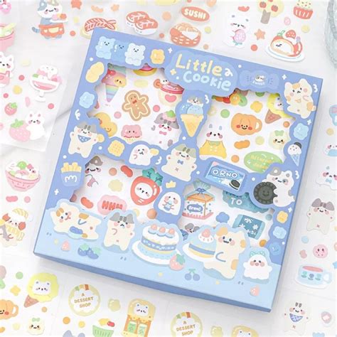 Jual Stiker Ic 100 Lembar Waterproof Sticker Cute Tema Lucu Stiker