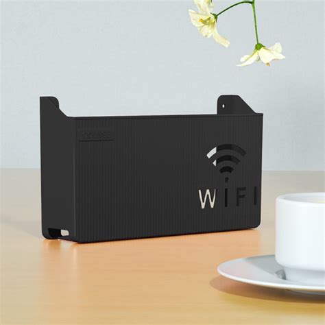 Corui Wireless Wifi Router Shelf Storage Box Wall Hanging Abs Plastic Organizer Box Cable Power