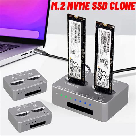 Dual Bay M 2 Nvme Ssd Clone Usb3 2 Type C Nvme Docking Station M 2