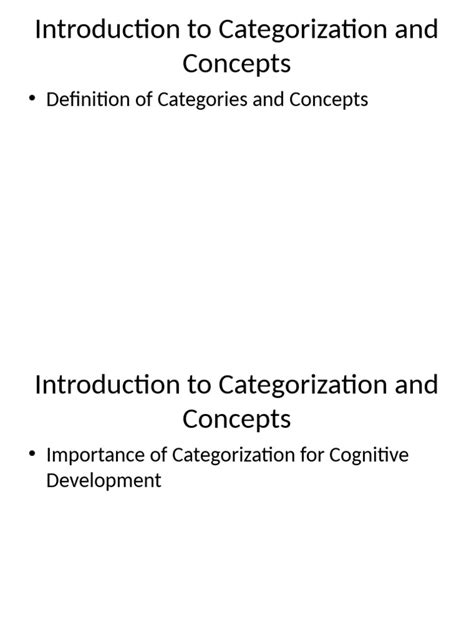 Categorization And Concepts Presentation Pdf Concept Cognitive Science