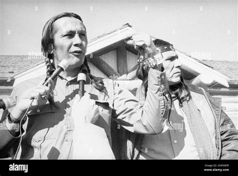 Russell Means Aim Leader On The Pine Ridge Reservation Left Tells