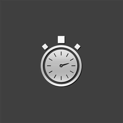 Stopwatch Icon In Metallic Grey Color Stylespeed Time Deadline 38038648 Vector Art At Vecteezy