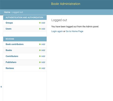 Exercise 10 3 Admin Links To Models Are Displayed On Logout Page