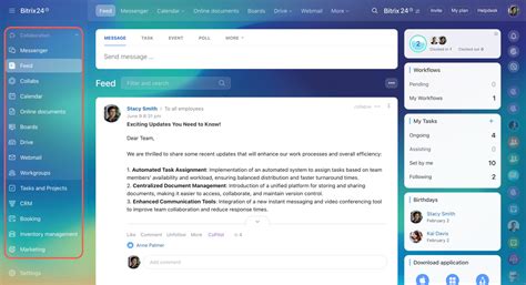 Configure Sections In The Bitrix24 Main Menu