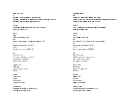 Pointers To Review Pdf