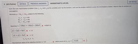 form the dual maximization problem use x1 x2 and x3