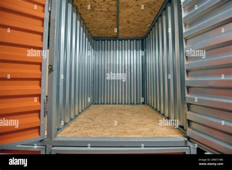 Interior Of An Open Empty Large Rectangular Container Made Of