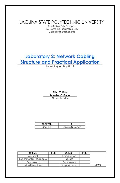 SOLUTION Computer Networks And Security Laboratory Network Cabling Structure And Practical