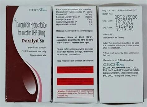 Doxorubicin Hydrochloride 50mg Injection At ₹ 3500 Vial In Kathua Id 2855657389691