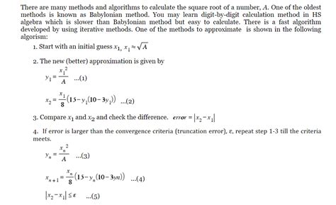 Solved There Are Many Methods And Algorithms To Calculate