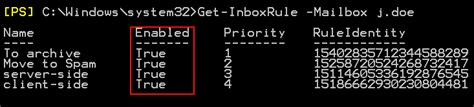 Managing Users Outlook Rules Using Powershell