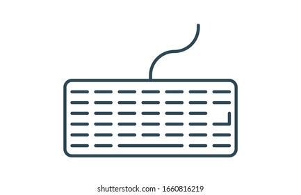 Keyboard Computer Color Line Icon Pc Stock Vector Royalty Free