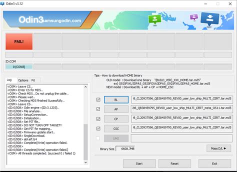 odin3 failed to flash r androidroot
