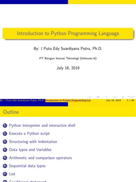 Introduction To Python Pdf Variable Computer Science Python Programming Language
