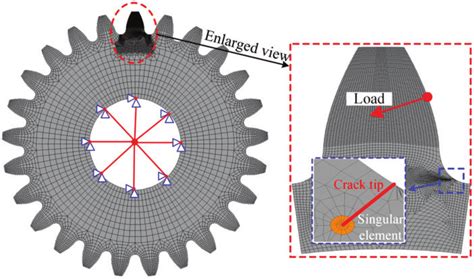 Finite Element Model Containing The Singular Element Download Scientific Diagram