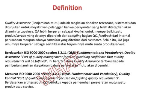 Perbedaan Quality Assurance Qa Dan Quality Control Qc