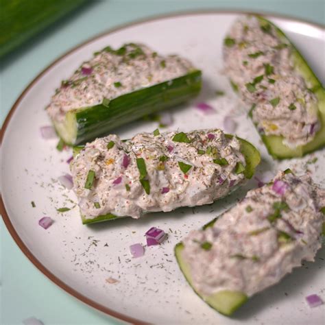 Tuna Cucumber Boats