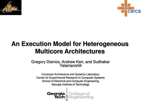 Ppt An Execution Model For Heterogeneous Multicore Architectures