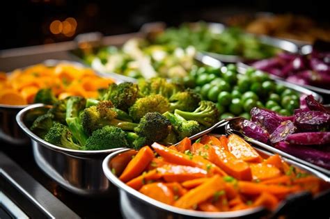 Premium Ai Image Vibrant Roasted And Steamed Vegetable Side Dishes Green Beans Brussels